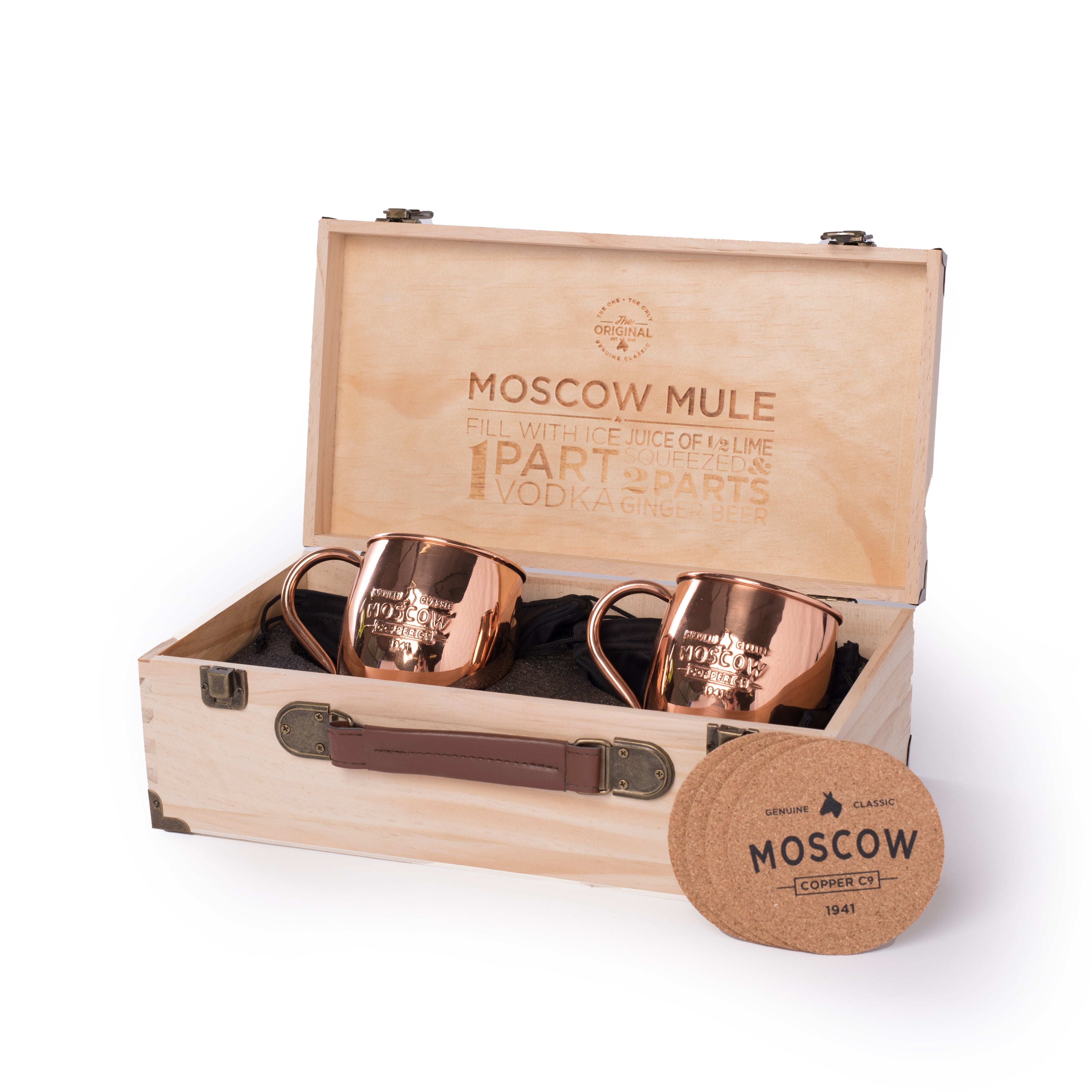 Two-Pack Copper Barrel Mugs Cups from Moscow Copper Co.